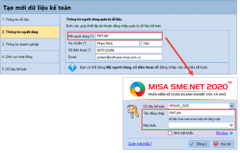 Hướng dẫn tạo tài khoản MISA ID trên MISA SME.NET 2020